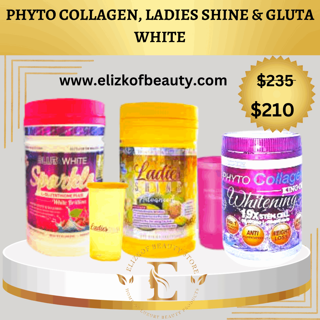 PHYTO BOOSTER, LADIES SHINE, GLUTA WHITE SPARKLE COMBO – elizkofbeauty
